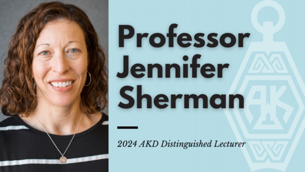 2024 Distinguished Lecturer: Professor Jennifer Sherman